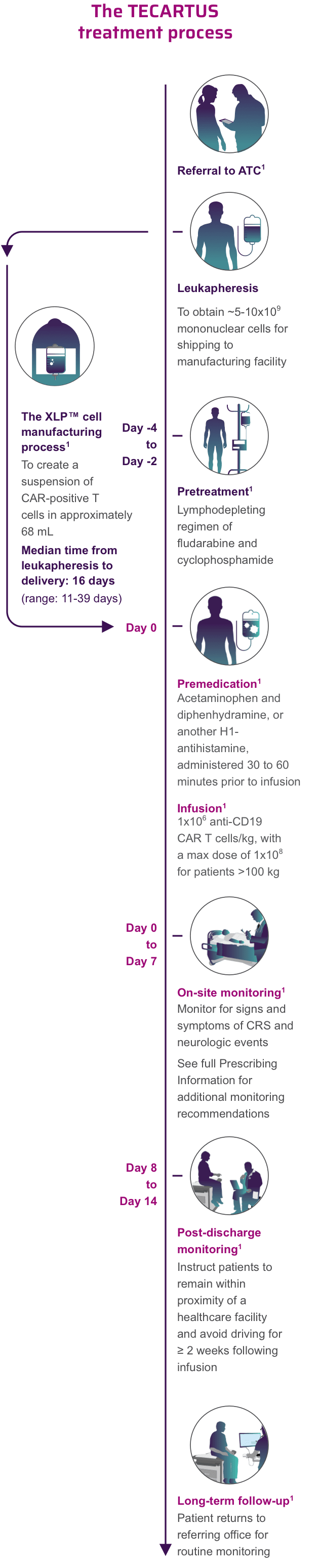 TECARTUS® CAR T-­Cell Therapy Treatment Process